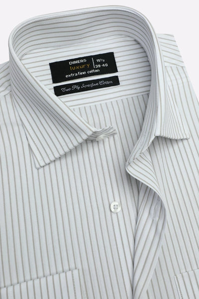 Fawn Stripes Formal Shirt – Diners Pakistan
